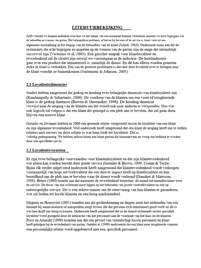 Literatuurreview | PDF
