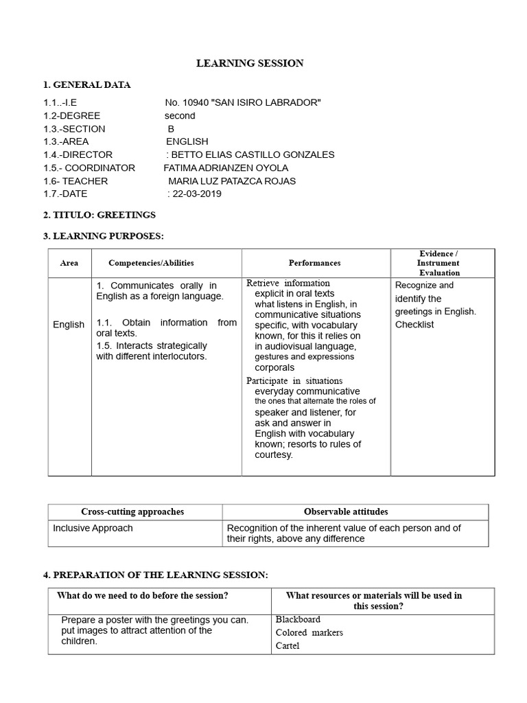 English Learning Sessions Overview | PDF | English Language | Learning