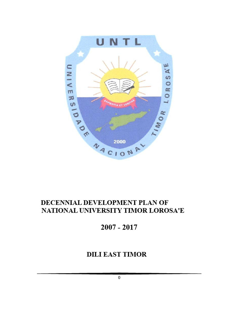 Strategic Plan of The National University of Timor Lorosa'e | PDF ...