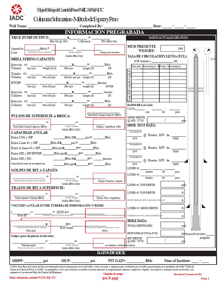 Hoja de Muerte IADC WellSharp | PDF | Cantidades fisicas | Ingeniería ...