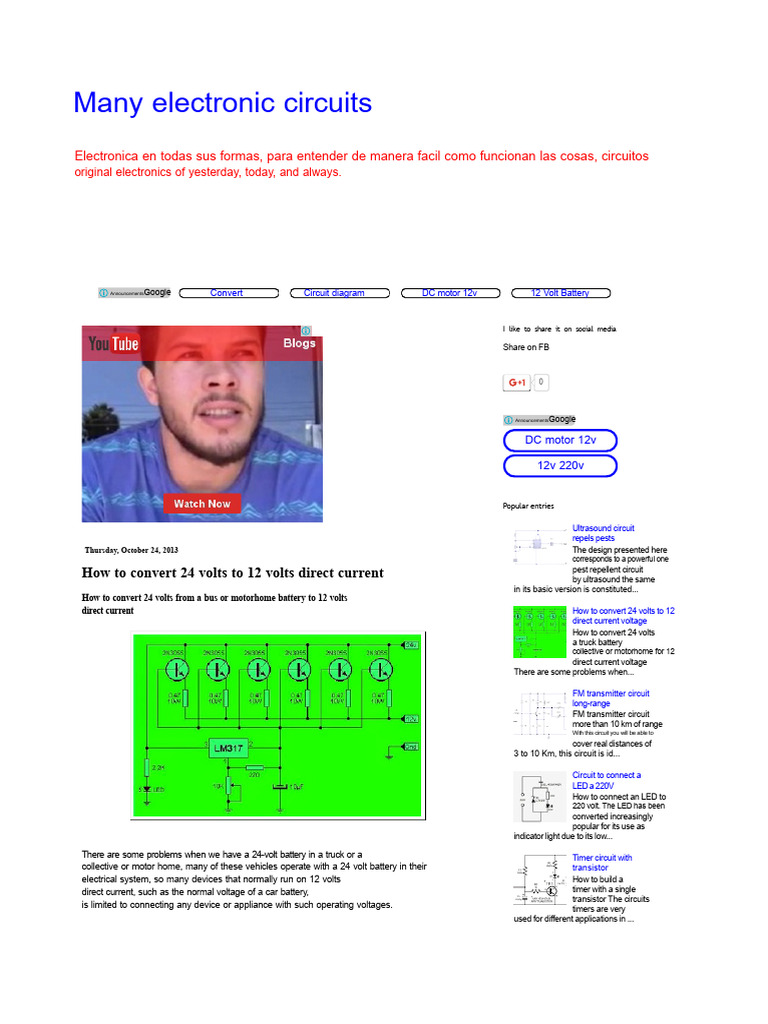 Convert 24 Volt to 12 Volt Direct Current | PDF | Direct Current | Electronic Circuits