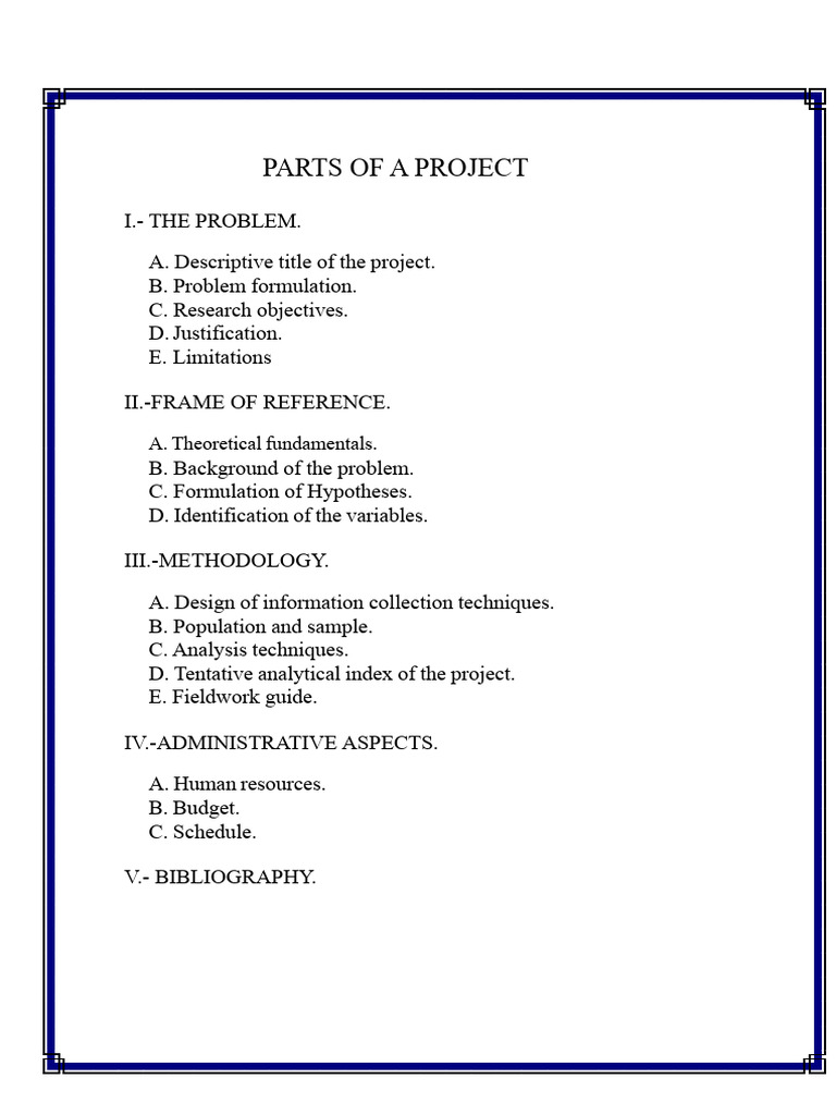 Structure of a Research Project | PDF | Hypothesis | Theory