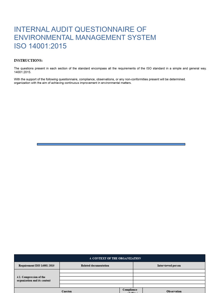 ISO 14001:2015 Environmental Audit Guide | PDF | Internal Audit | Audit