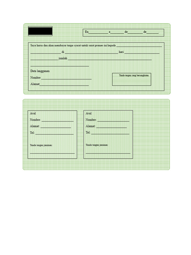 Format Surat Pemberian Jaminan | PDF