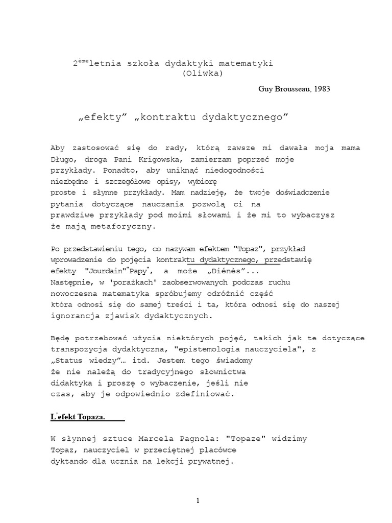 Skutek Umowy | PDF