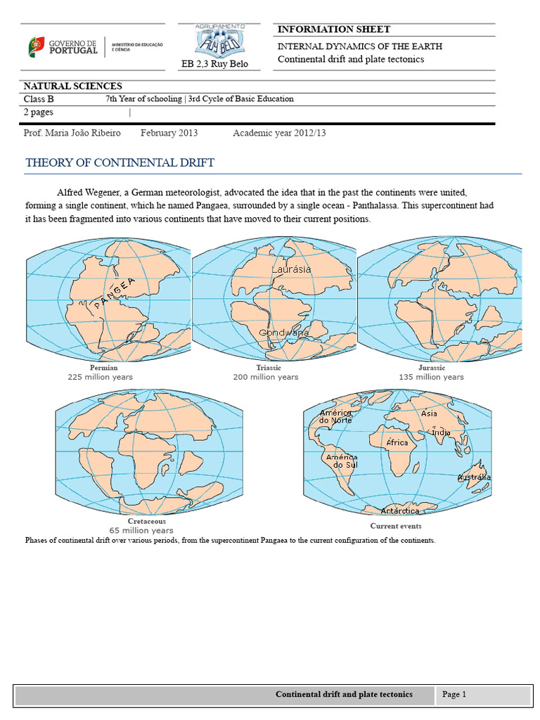 Continental Drift and Plate Tectonics Explained | PDF | Plate Tectonics ...