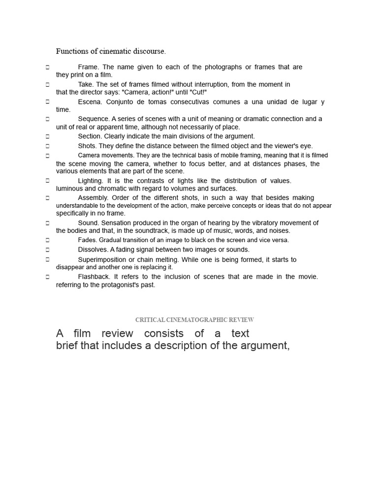 Functions of Cinematic Discourse | PDF | Function (Mathematics) | Camera