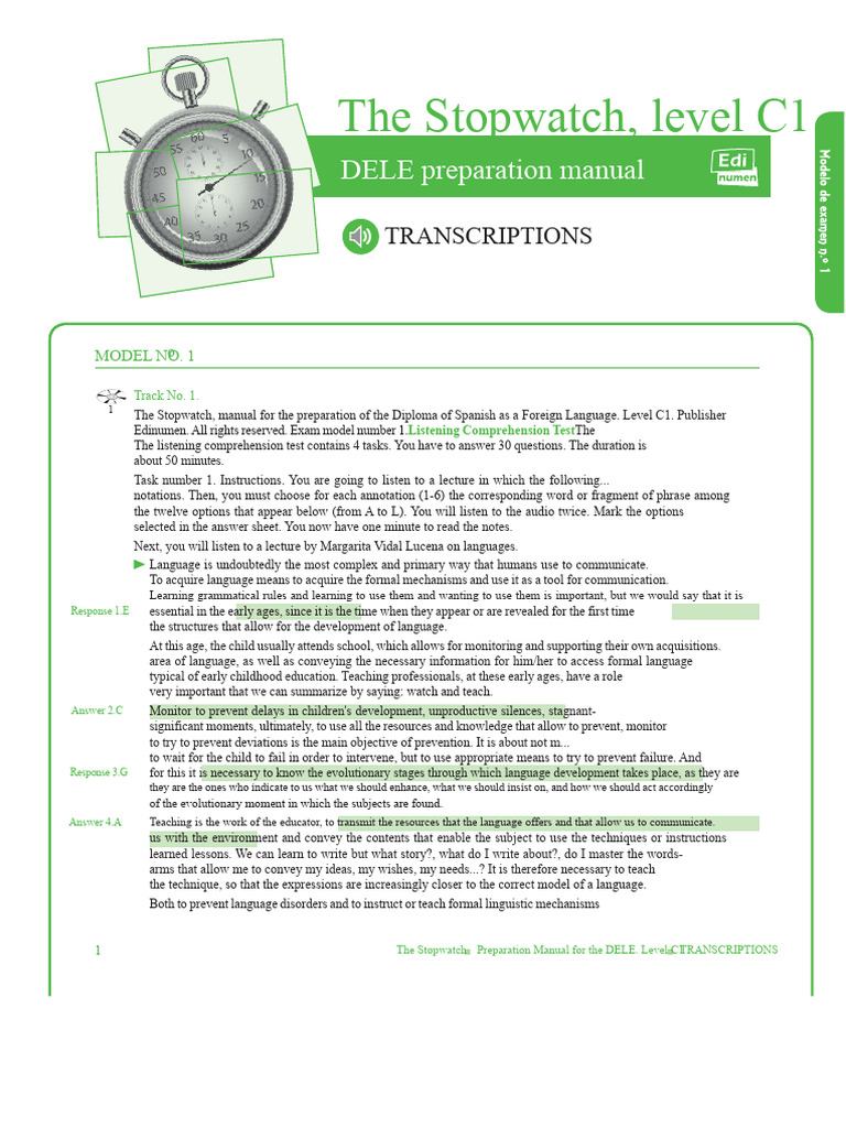 Transcripts of the C1 | PDF | Language Development | Goal