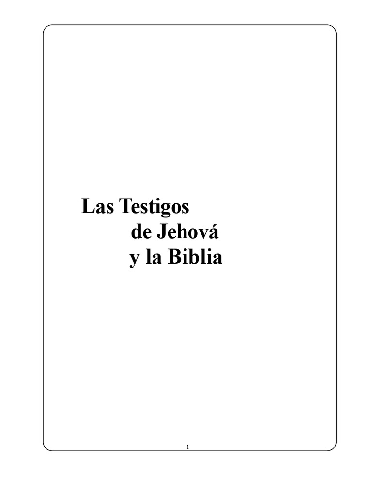 Creencias de los Testigos de Jehová | PDF | Cristo (título) | Jesús