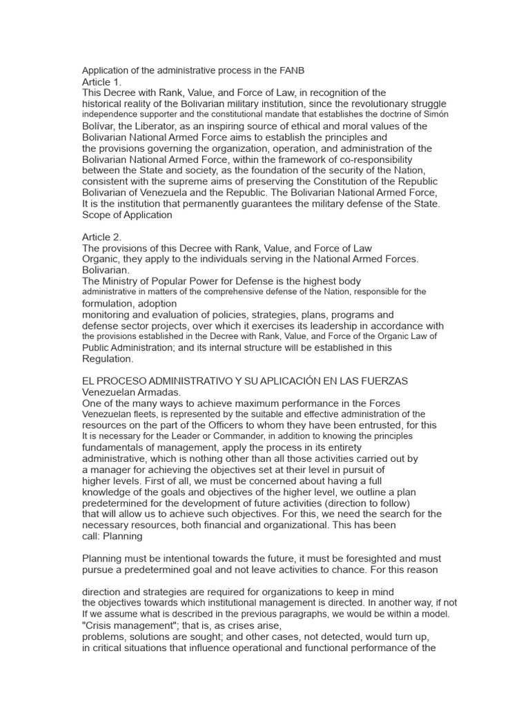 Administrative Process in FANB Operations | PDF | Leadership | Goal