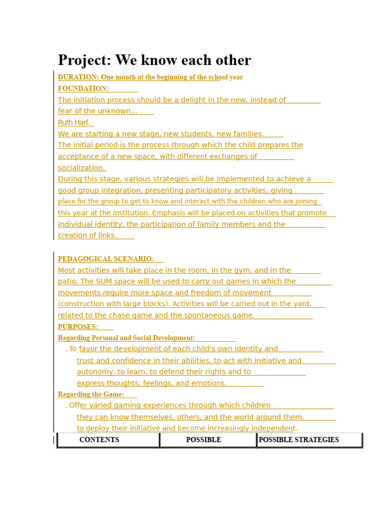 New Student Integration Activities | PDF