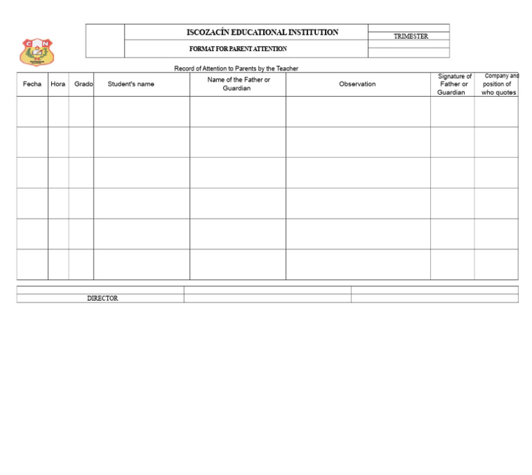 Parent Attention Format | PDF
