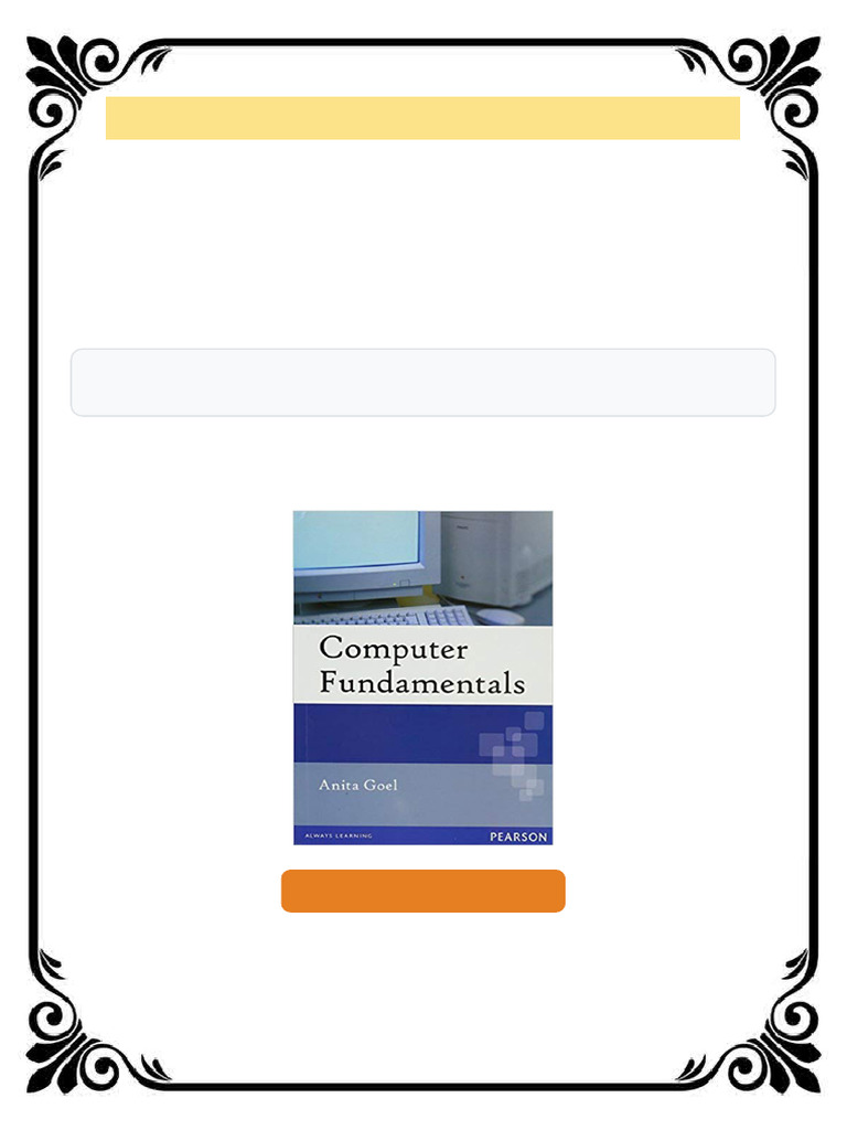 Computer Fundamentals Anita Goel all chapters available | PDF ...