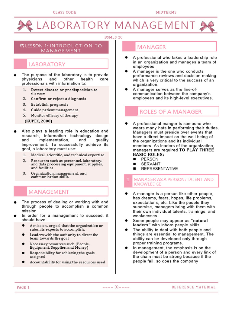 Laboratory Management | PDF | Goal | Business