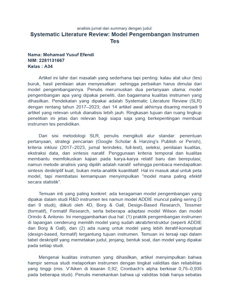 Analisis Jurnal Dan Summary Dengan Judul - Systematic Literature Review ...