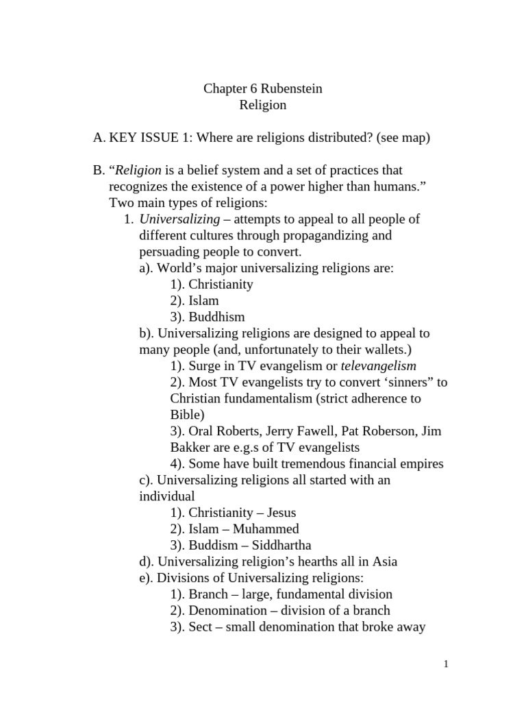 Chapter 6 Rubenstein Outline | PDF | Sacraments | Catholic Church