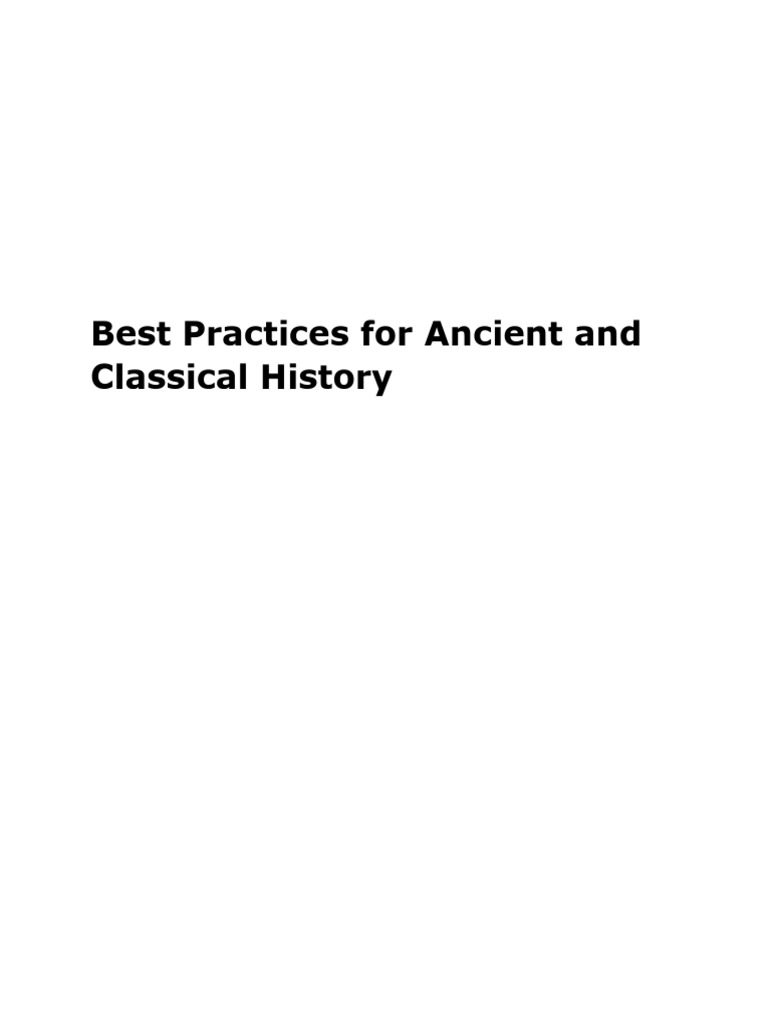 Ancient History Research Best Practices | PDF | Citation | Note ...