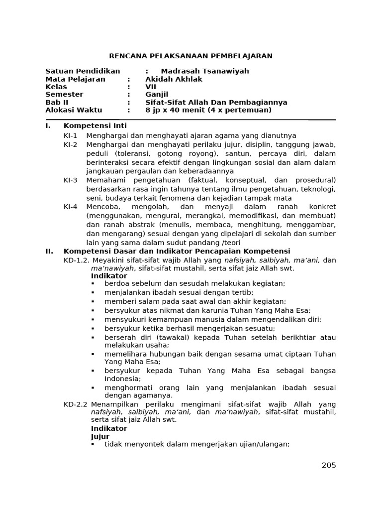 Tema 2 RPP Akil Kls 7-1 | PDF