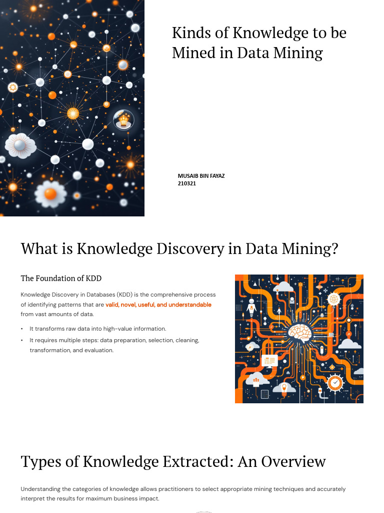 Types of Knowledge in Data Mining | PDF | Data Mining | Computing