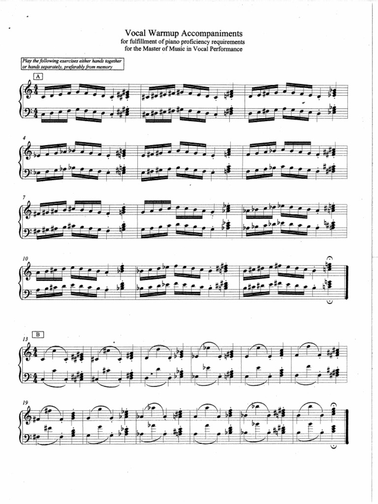 Vocal Warm Ups | PDF