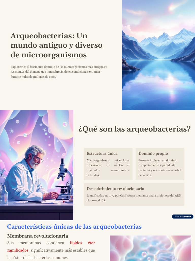 Arqueobacterias: Microorganismos Extremos | PDF | Archaea | Las bacterias