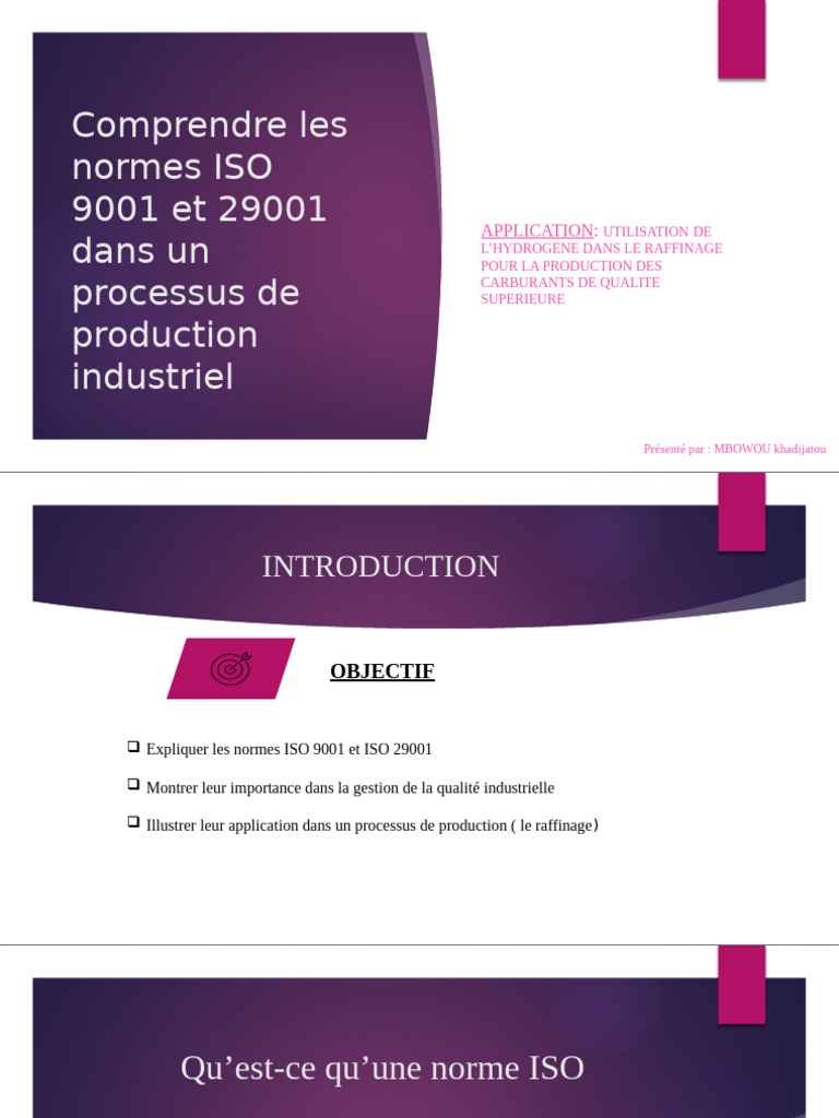 Normes ISO 9001 et 29001 en Raffinage | PDF | Management de la qualité