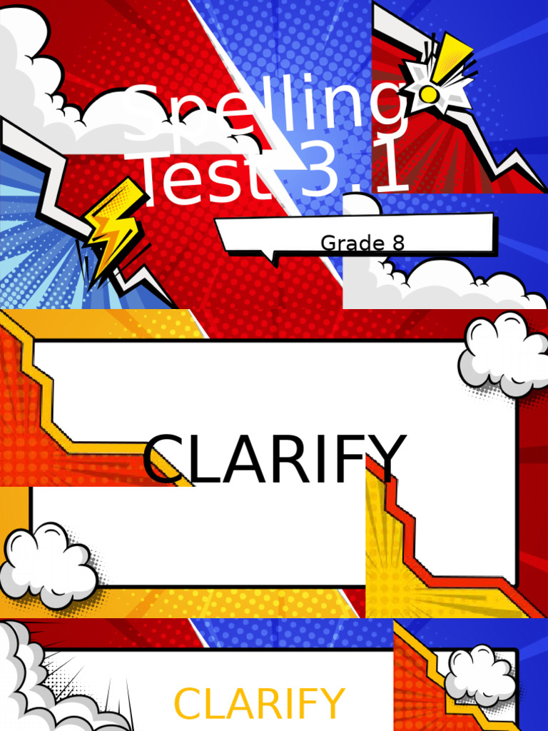 Grade 8 Spelling Test 3.1-3.3 | PDF