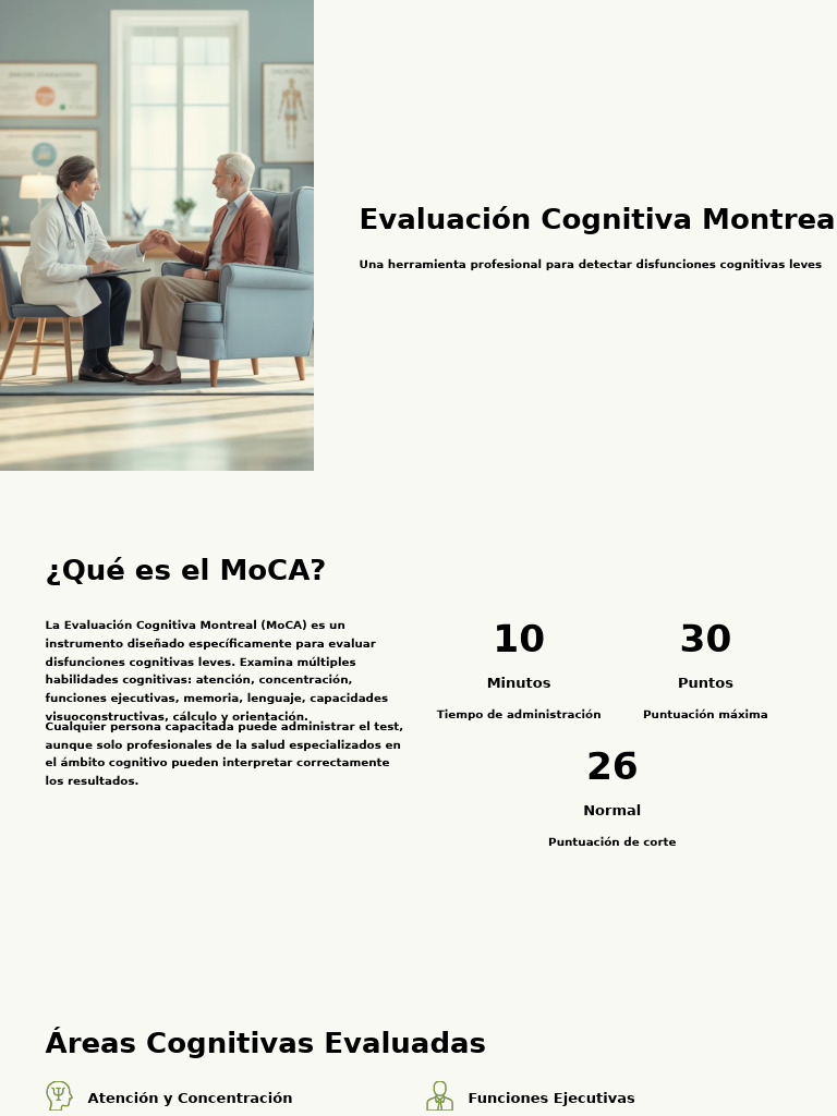 Evaluacion Cognitiva Montreal MoCA | PDF | Cognición | Memoria