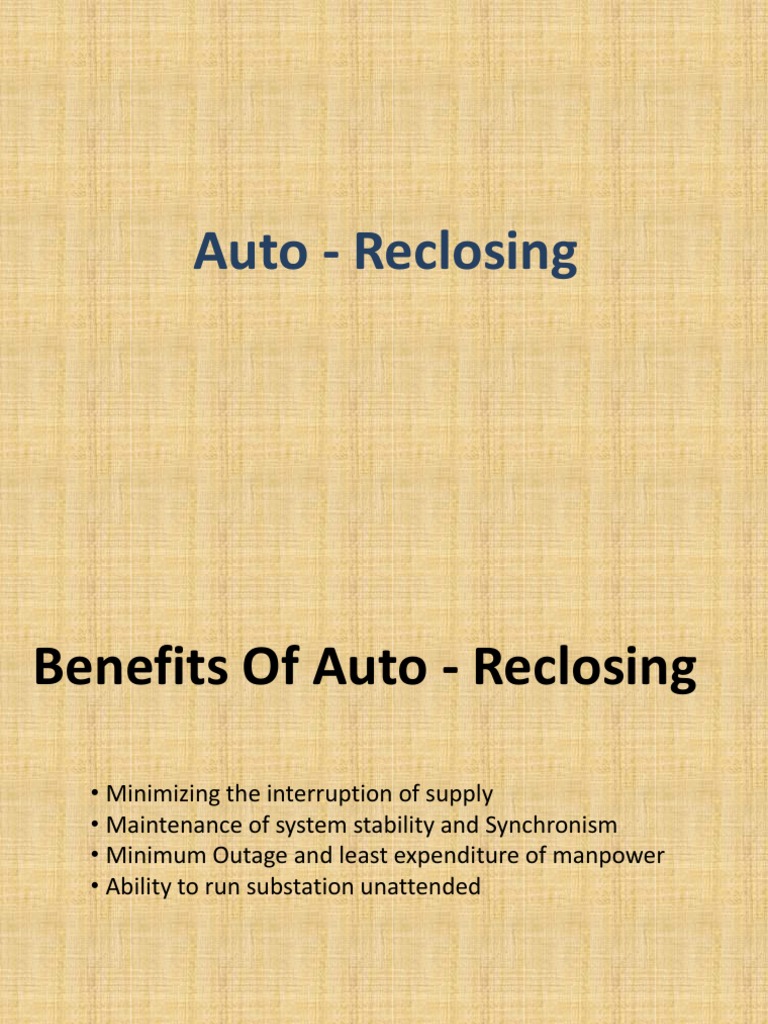 Auto-Reclosing Circuit Breaker Overview | PDF | Electrical Substation ...