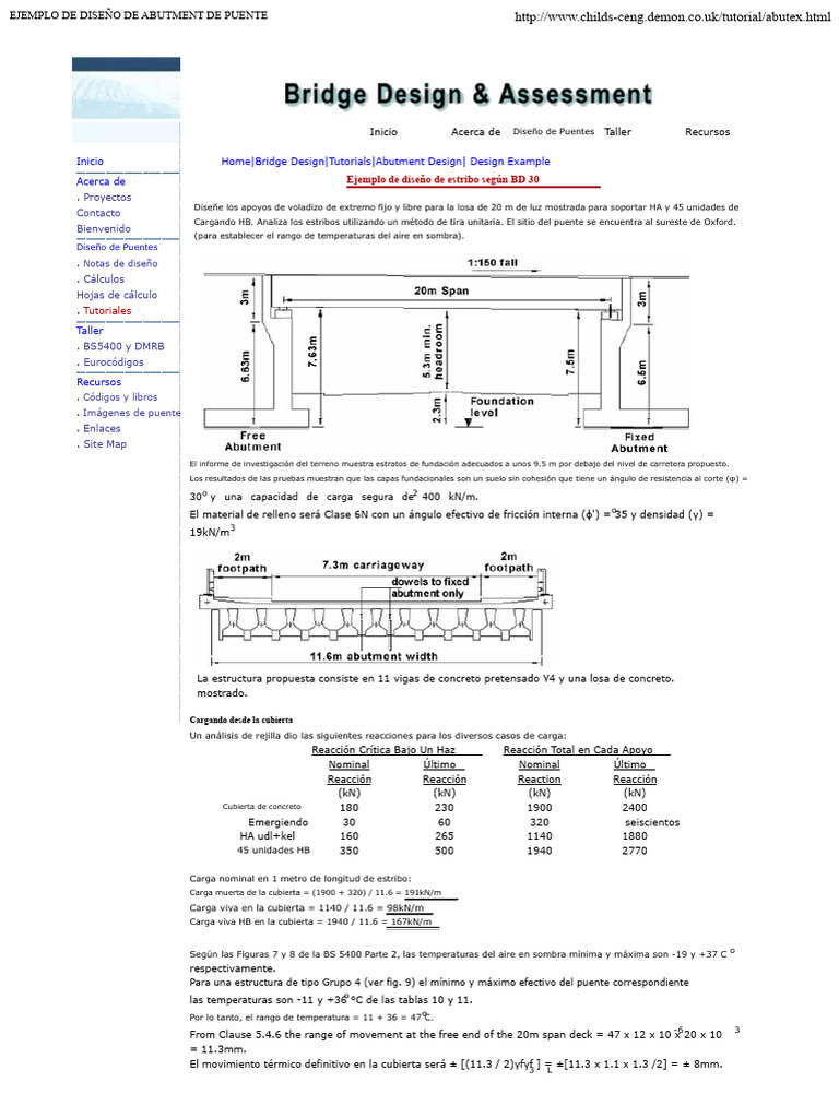 Ejemplo de Diseño de Estribo de Puente | PDF | Rodamiento (Mecánico ...