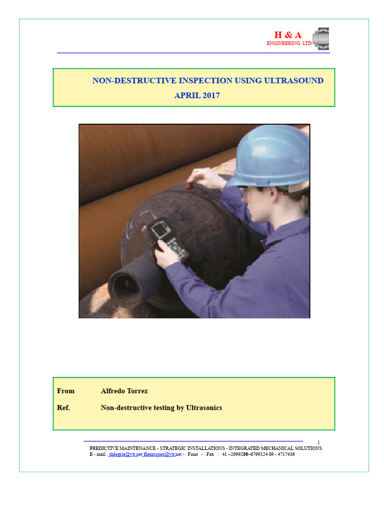 Ultrasonic Inspection Report | PDF | Ultrasound | Waves