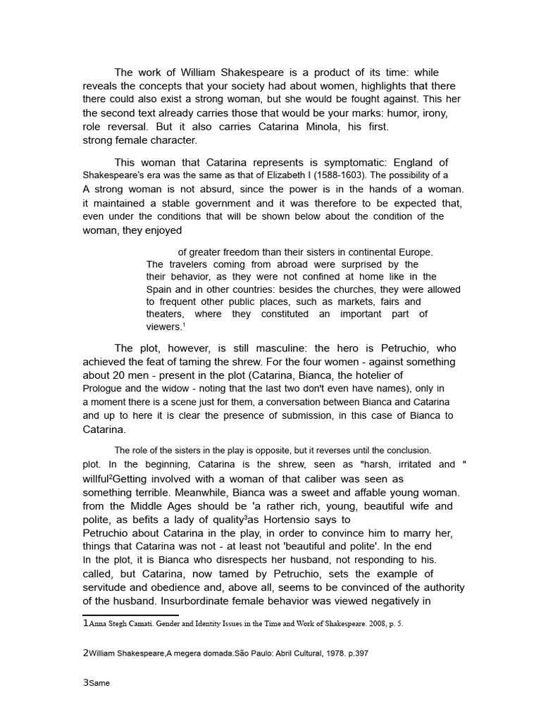 Analysis of The Taming of The Shrew | PDF | The Taming Of The Shrew ...