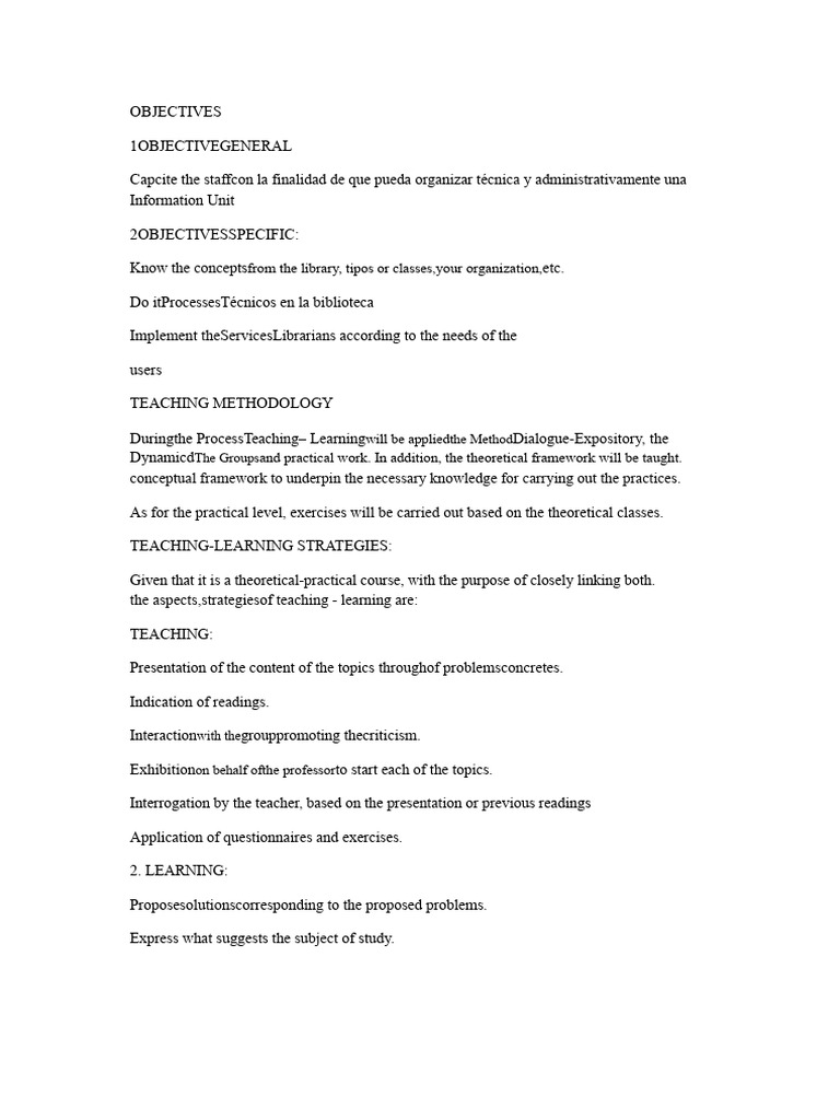 School Library Objectives and Methodology | PDF | School Library ...