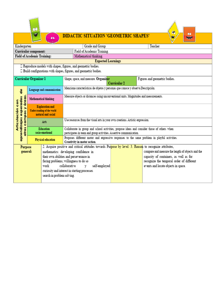 Geometric Shapes Learning Activities | PDF | Shape | Geometry