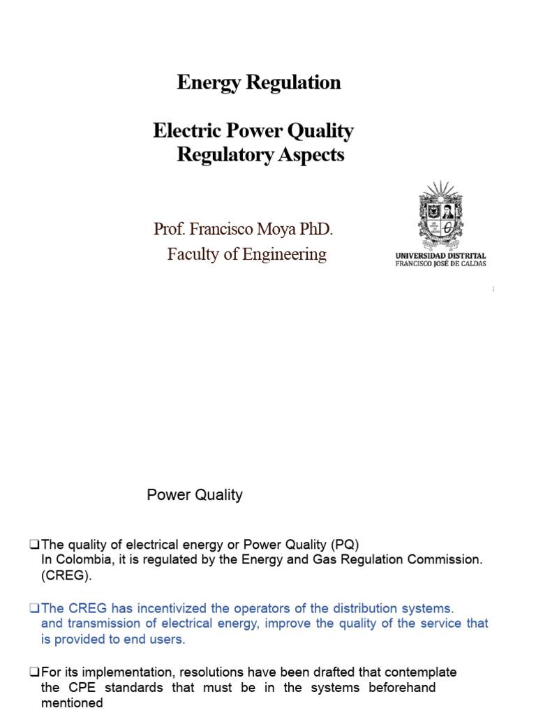 Colombia's Electric Power Quality Regulations | PDF | Alternating ...