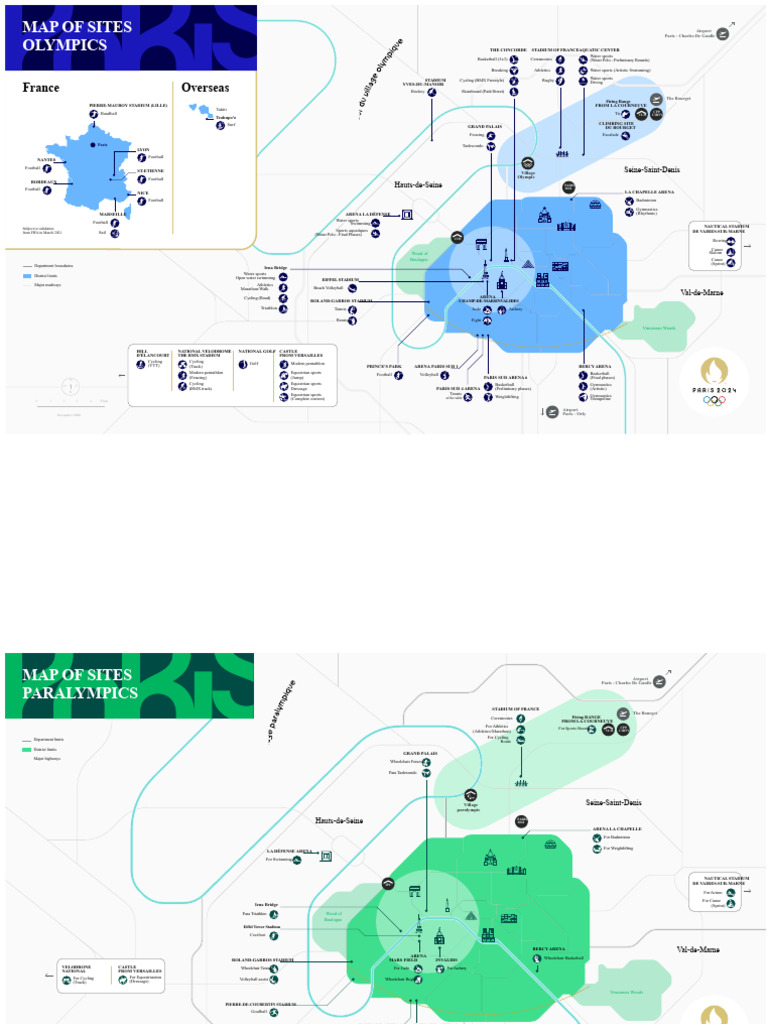 Paris 2024 Olympics Venues Map | PDF | Cycle Sport | Paris