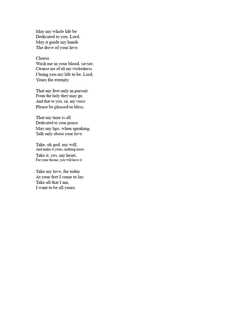 Devotional Poem of Dedication to God | PDF