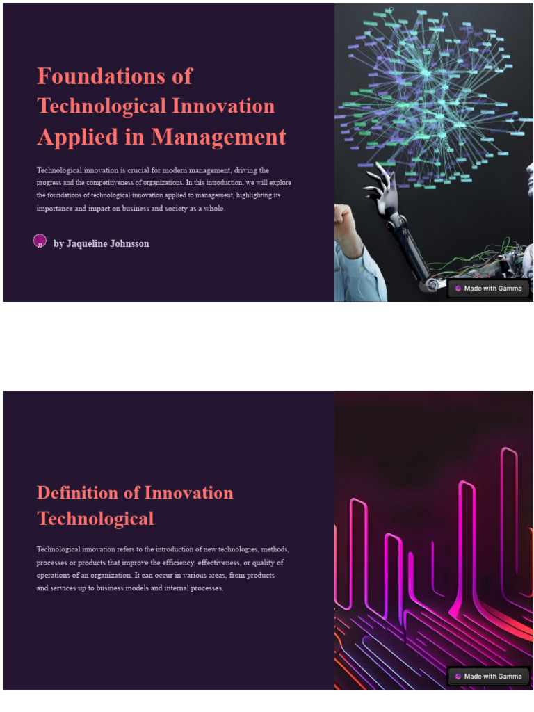 Foundations of Tech Innovation in Management | PDF | Innovation ...