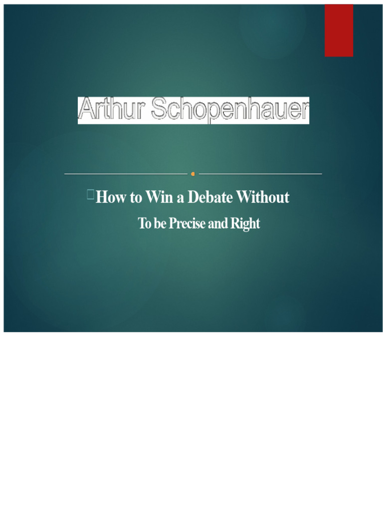 How To Win A Debate Without Having To Be Right | PDF | Argument | Truth