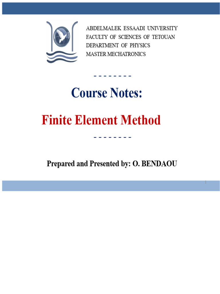 Finite Element Method (FEM) Course | PDF | Finite Element Method | Numerical Analysis