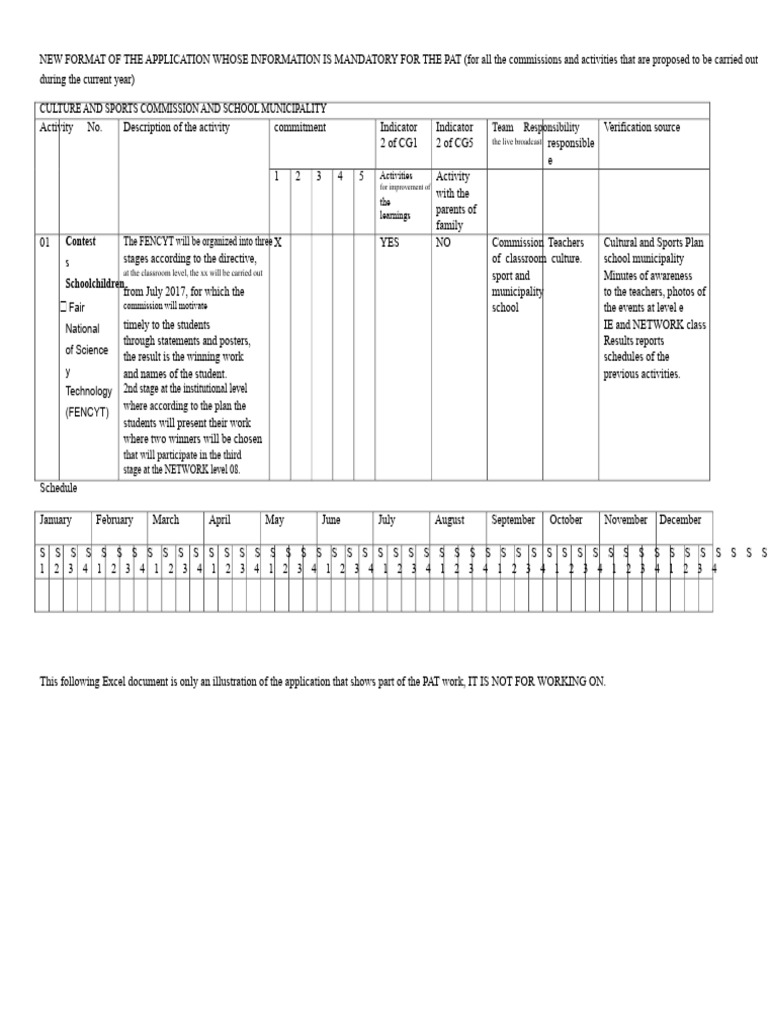 Activity Planning Matrix in Word | PDF