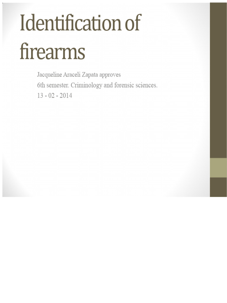 Firearm Identification | PDF