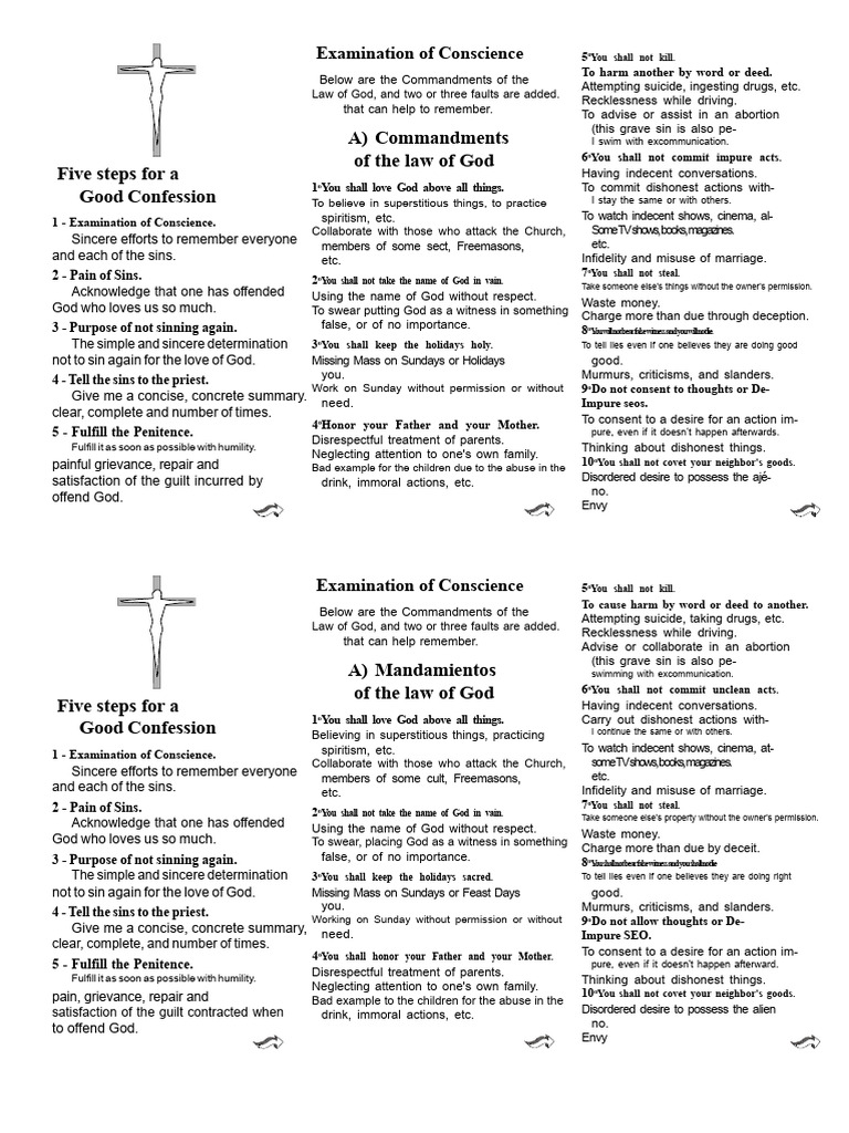 Five Steps for a Good Confession | PDF | Penance