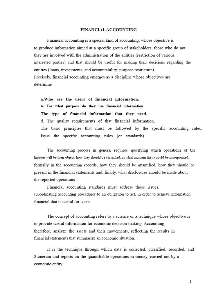 Financial and Administrative Accounting | PDF | Financial Accounting ...