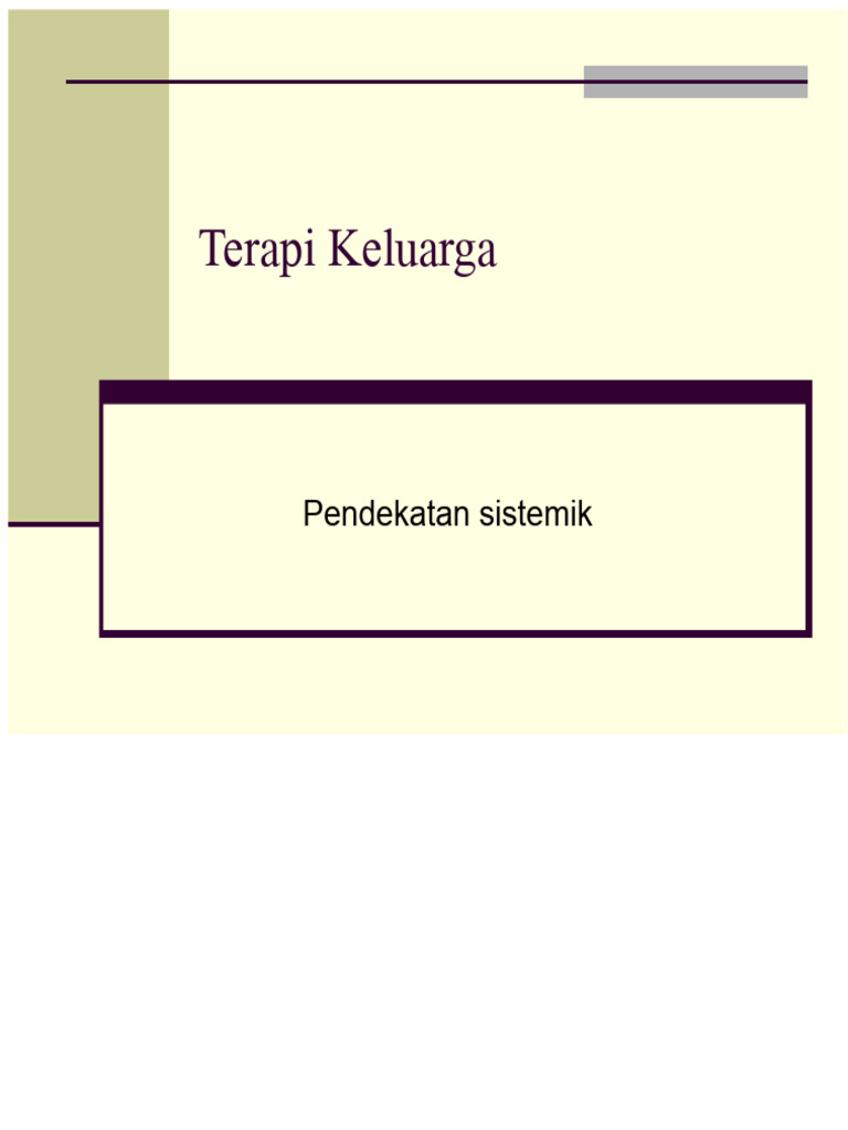 Terapi Keluarga | PDF