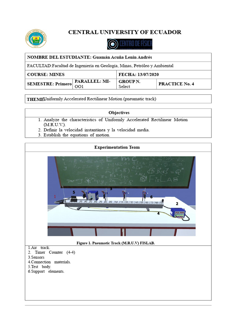 UNIFORMLY VARIED RECTILINEAR MOVEMENT (1) | PDF | Acceleration | Velocity
