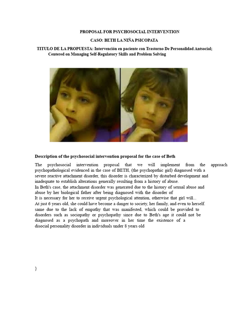 Psychosocial Intervention Proposal - Group #32 | PDF | Psychotherapy ...
