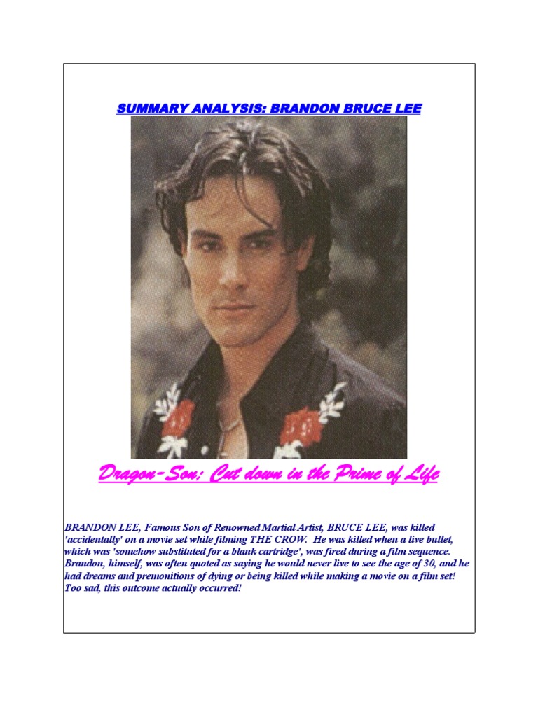 Chart Summary Analysis - Brandon Lee | PDF | Astrological Sign | Astronomy