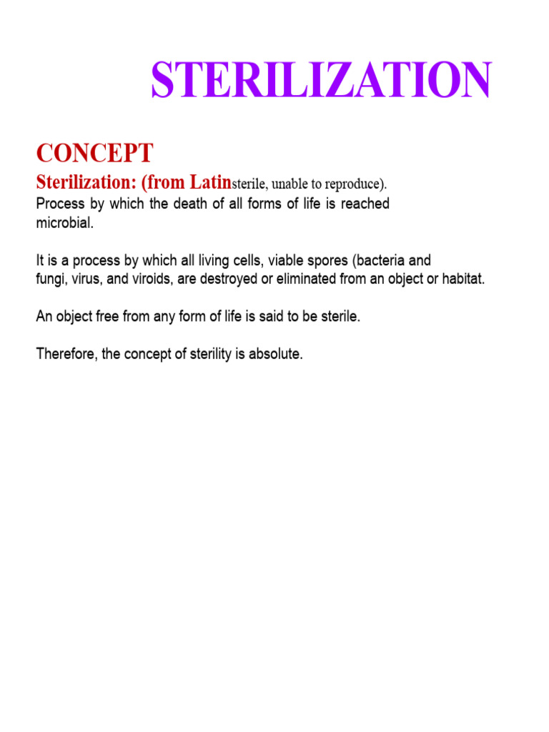 Sterilization, Methods, Microbiology | PDF | Sterilization ...