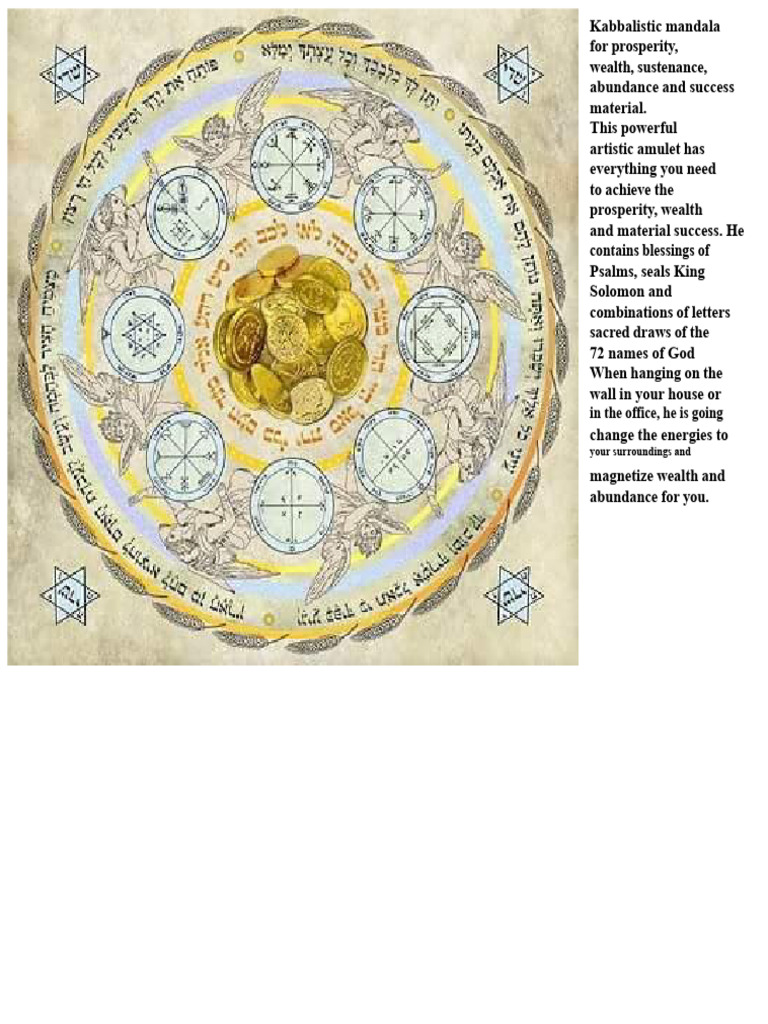 Kabbalistic Mandala for Wealth & Success | PDF | Amulet | Solomons